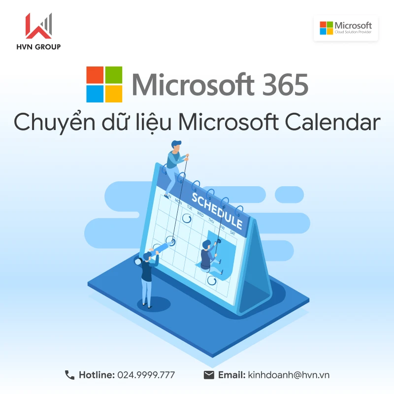 Dịch vụ Chuyển dữ liệu Microsoft Calendar - HVN GROUP