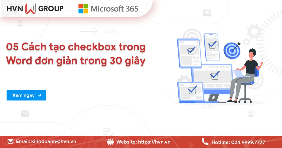 05 Cách tạo checkbox trong Word đơn giản trong 30 giây