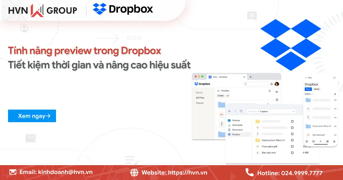 Cập nhật tính năng Preview trong Dropbox mới nhất [2025]