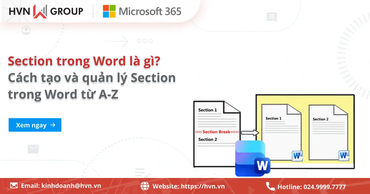 Section trong Word là gì? Cách quản lý Section trong Word
